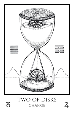 bordered BW 2 of Disks small – Tabula Mundi Tarot