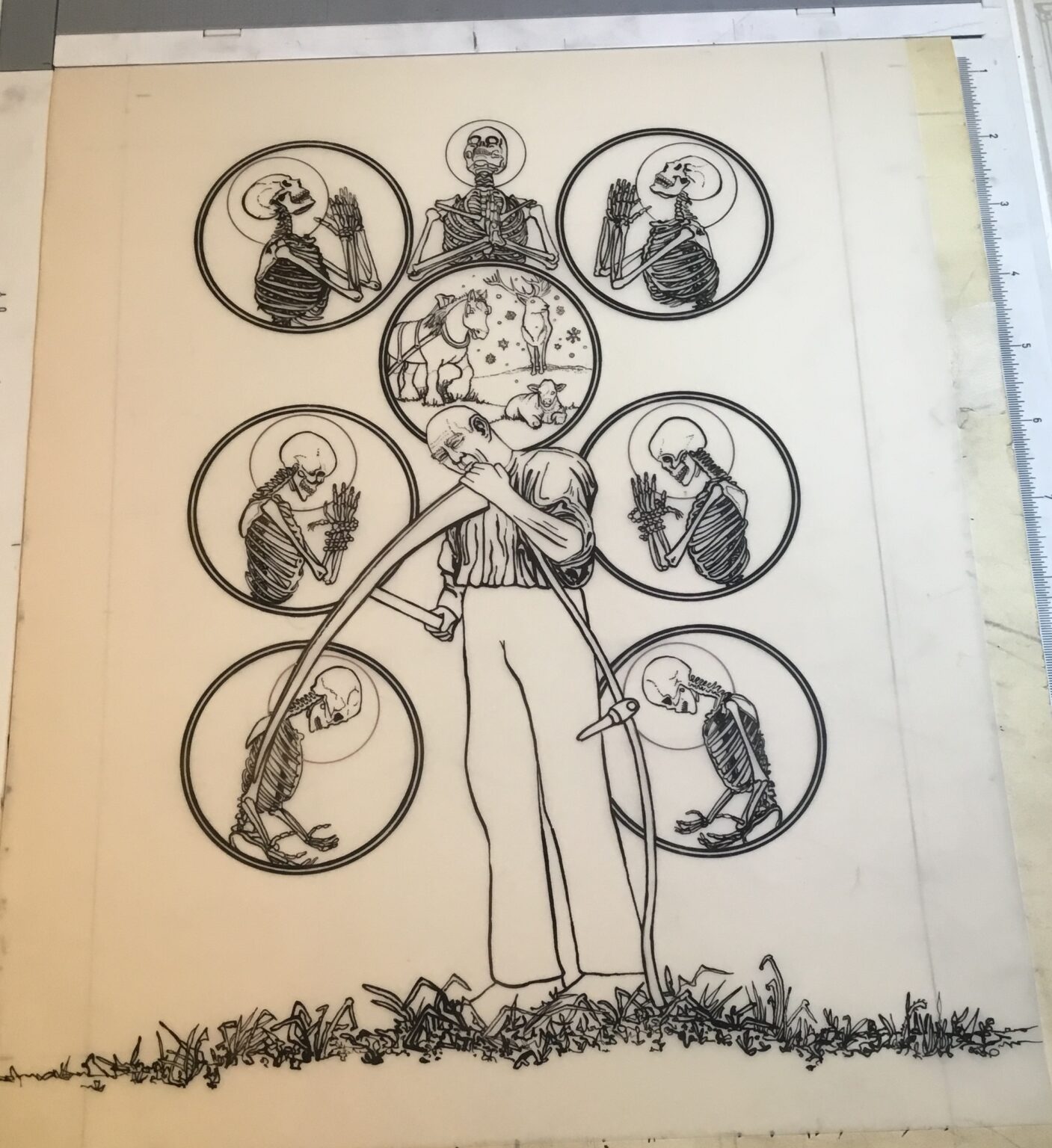 Taurus 3: third decan of Taurus, Seven of Disks – Tabula Mundi Tarot